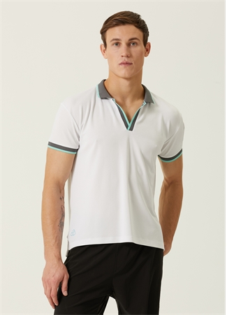 Aqua Nomad Erkek Beyaz Polo Yaka Biyeli T-shirt XS EU Aqua Nomad Erkek Beyaz Polo Yaka Biyeli T-shirt XS EU