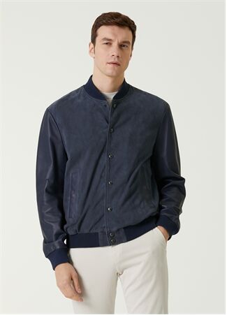 Palzileri Lab Erkek Mavi Dik Yaka Bomber Mont 50 IT