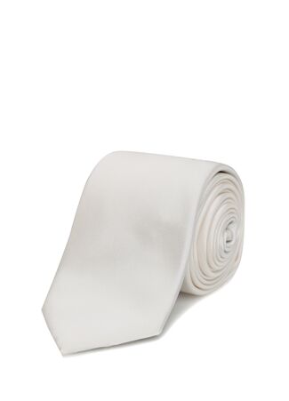 Palzileri Lab Erkek Beyaz İpek Kravat EU