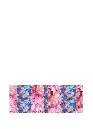 Freya and Shala Kadın Colorblocked Karışık Desenli Keten Şal EU