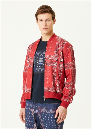 Etro Erkek Kırmızı Etnik Desenli Sweatshirt S EU Etro Erkek Kırmızı Etnik Desenli Sweatshirt S EU