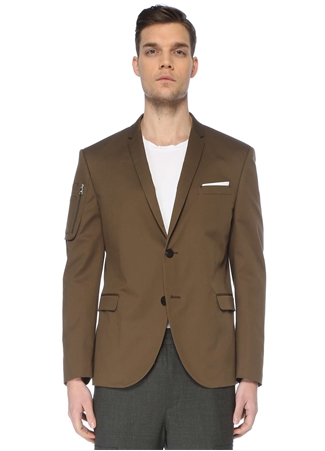 Neil Barrett Erkek Kahverengi Kelebek Yaka Yün Ceket 50 IT