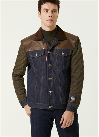 Dsquared2 Erkek Haki Lacivert Garni Detaylı Denim Mont Yeşil 52 IT Dsquared2 Erkek Haki Lacivert Garni Detaylı Denim Mont Yeşil 52 IT