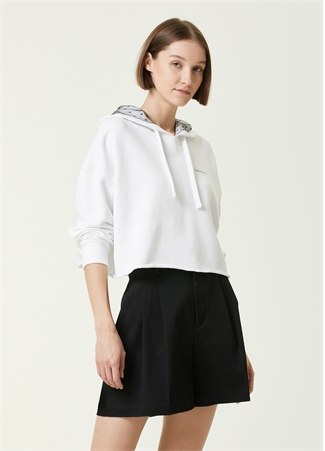 Red Valentino Kadın Beyaz Kapüşonlu Tül Astarlı Sweatshirt S EU Red Valentino Kadın Beyaz Kapüşonlu Tül Astarlı Sweatshirt S EU