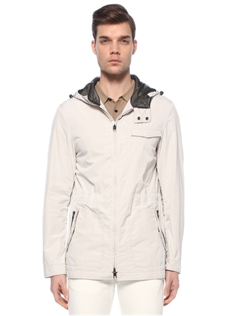 Palzileri Lab Erkek Ekru Kapüşonlu File Astarlı Mont Bej 50 IT