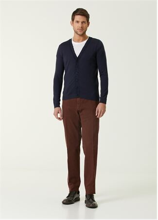 Pal Zileri Erkek Lacivert V Yaka Yün Triko Hırka 46 IT Pal Zileri Erkek Lacivert V Yaka Yün Triko Hırka 46 IT