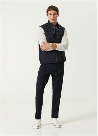 Paul Smith Erkek Lacivert Beli Kordonlu Yün Pantolon 36 US