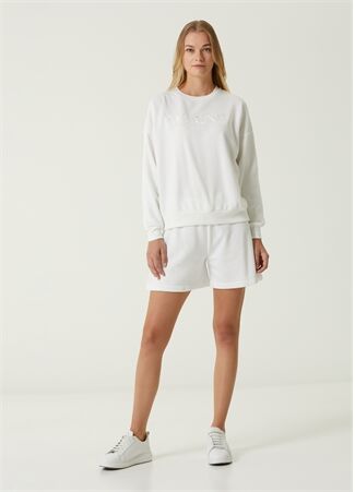 Beymen Collection Kadın Beyaz Jersey Şort L
