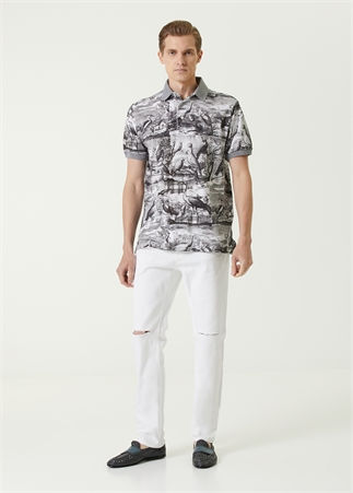 Etro Erkek Beyaz Normal Bel Yıpratmalı Pantolon 32 US Etro Erkek Beyaz Normal Bel Yıpratmalı Pantolon 32 US