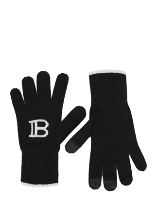 Balmain Erkek Siyah Logo Jakarlı Yün Eldiven 2 Eu Balmain Erkek Siyah Logo Jakarlı Yün Eldiven 2 Eu