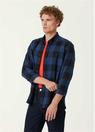 Beymen Club Erkek Comfort Fit Düğmeli Yaka Ekoseli Gömlek Mavi L Beymen Club Erkek Comfort Fit Düğmeli Yaka Ekoseli Gömlek Mavi L