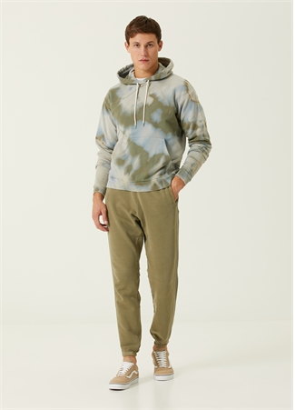 John Elliott Erkek Haki Kenarları Şeritli Jogger Eşofman M EU John Elliott Erkek Haki Kenarları Şeritli Jogger Eşofman M EU