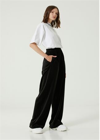 Balenciaga Kadın Siyah Bol Paça Eşofman Altı M EU