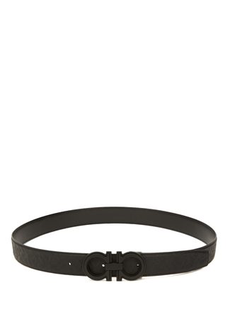 Salvatore Ferragamo Erkek Siyah Logo Detaylı Deri Kemer 05 EU Salvatore Ferragamo Erkek Siyah Logo Detaylı Deri Kemer 05 EU