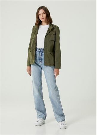 Anine Bing Kadın Haki Dik Yaka Ceket S EU