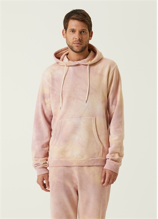 John Elliott Erkek Pembe Kapüşonlu Batik Desenli Sweatshirt L EU John Elliott Erkek Pembe Kapüşonlu Batik Desenli Sweatshirt L EU