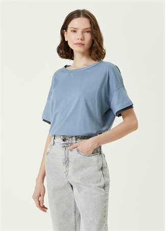 Brunello Cucinelli Kadın Mavi Kol Detaylı T-shirt Xs Eu Brunello Cucinelli Kadın Mavi Kol Detaylı T-shirt Xs Eu