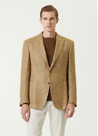 Pal Zileri Erkek Sarı Kelebek Yaka İpek Ceket 50 IT