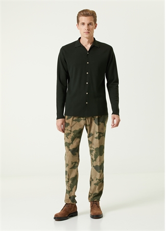 Gabriele Pasini Erkek Bej Beli Kordonlu Desenli Kadife Pantolon 50 IT