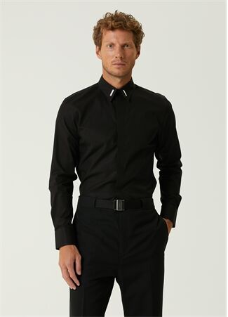Givenchy Erkek Siyah Yaka Detaylı Gömlek 40 IT Givenchy Erkek Siyah Yaka Detaylı Gömlek 40 IT