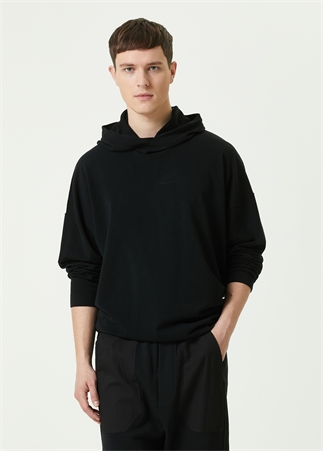 Isabel Benenato Erkek Siyah Kapüşonlu Kazak L EU