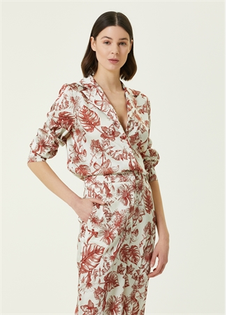 Beymen Collection Kadın Kırlangıç Yaka Desenli Saten Twill Gömlek Bordo 34 EU Beymen Collection Kadın Kırlangıç Yaka Desenli Saten Twill Gömlek Bordo 34 EU