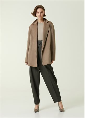 Joseph Kadın Vizon Beli Kuşaklı Yün Kaban Bej 42 FR Joseph Kadın Vizon Beli Kuşaklı Yün Kaban Bej 42 FR