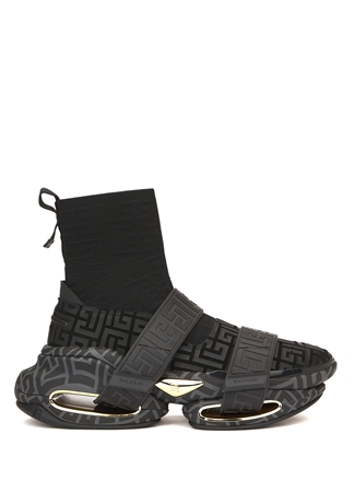 Balmain Erkek Siyah Geometrik Tabanlı Logolu Sneaker 40 EU Balmain Erkek Siyah Geometrik Tabanlı Logolu Sneaker 40 EU
