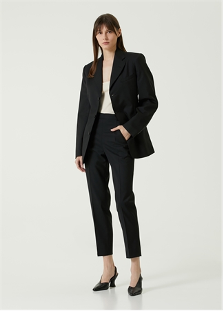 Maison Margiela Kadın Siyah Yüksek Bel Twill Pantolon 42 IT Maison Margiela Kadın Siyah Yüksek Bel Twill Pantolon 42 IT
