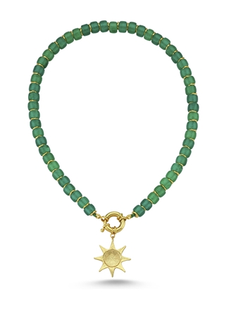 Berrin Özkan Kadın Sunshine Yeşil Kolye EU