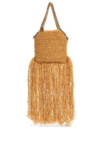 Stella McCartney Kadın Falabella Kamel Püsküllü Omuz Çantası Kahverengi EU