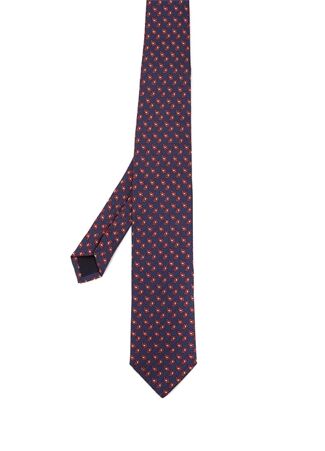 Beymen Collection Erkek Desenli İpek Kravat Mavi EU IT