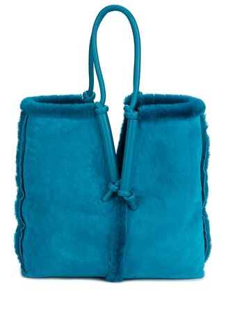 Bottega Veneta Kadın Mavi Deri Omuz Çantası EU