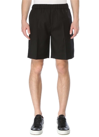 Givenchy Erkek Siyah Logo Detaylı Yün Bermuda 46 IT