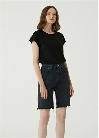 Tru Kadın Siyah T-shirt M/L EU