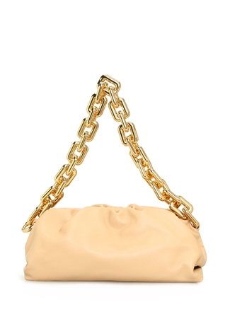 Bottega Veneta Kadın The Chain Nude Deri Omuz Çantası Pembe EU Bottega Veneta Kadın The Chain Nude Deri Omuz Çantası Pembe EU