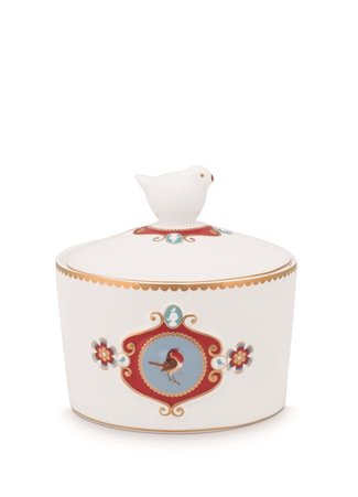 Pip Studio Love Bird Beyaz Desenli Porselen Şekerlik Pip Studio Love Bird Beyaz Desenli Porselen Şekerlik