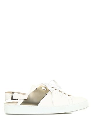 Pal Zileri Erkek Beyaz Logolu Topuk Detaylı Deri Ayakkabı 44 EU Pal Zileri Erkek Beyaz Logolu Topuk Detaylı Deri Ayakkabı 44 EU