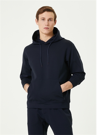 Lardini Erkek Lacivert Kapüşonlu Sweatshirt 48 It Lardini Erkek Lacivert Kapüşonlu Sweatshirt 48 It