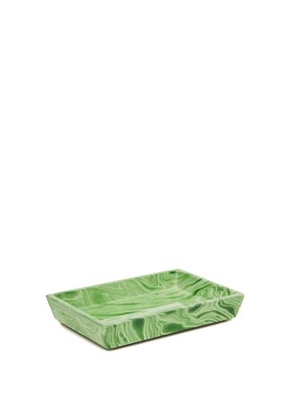 Pigeon & Poodle Micco Yeşil Batik Desenli Ahşap Sanbunluk