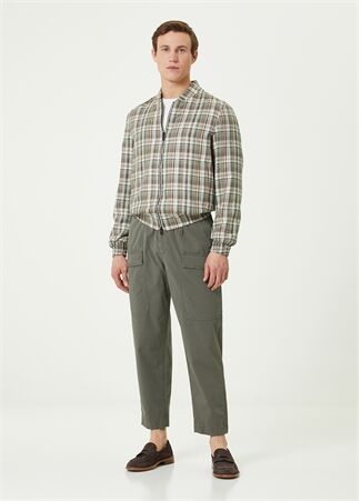 Z Zegna Erkek Yeşil Paçası Çıtçıtlı Pantolon 48 It