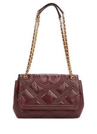 Tory Burch Kadın Bordo Logo Detaylı Deri Omuz Çantası EU Tory Burch Kadın Bordo Logo Detaylı Deri Omuz Çantası EU