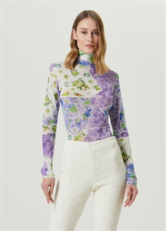 Msgm Kadın Lila Bisiklet Yaka Çiçekli Uzun Kol Bluz Mor 38 IT Msgm Kadın Lila Bisiklet Yaka Çiçekli Uzun Kol Bluz Mor 38 IT