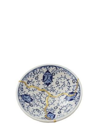 Maya Handcrafts Kintsugi Large Haliç Çini Kase Bordo Maya Handcrafts Kintsugi Large Haliç Çini Kase Bordo