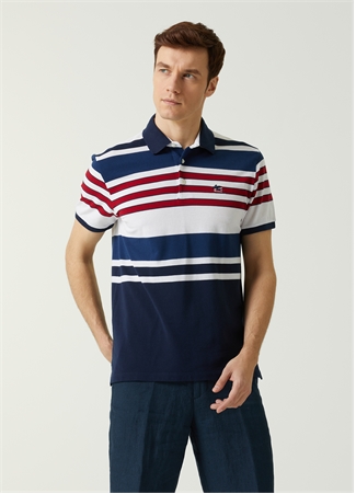 Etro Erkek Lacivert Kırmızı Polo Yaka Şeritli T-shirt S EU Etro Erkek Lacivert Kırmızı Polo Yaka Şeritli T-shirt S EU