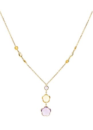 Collection Kadın Çiçek Uç Detaylı Altın Rengi Kolye EU