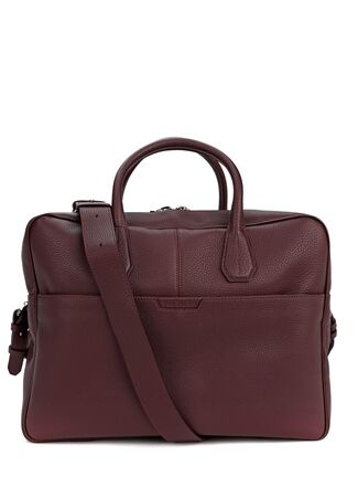 Pal Zileri Erkek Bordo Deri Evrak Çantası EU