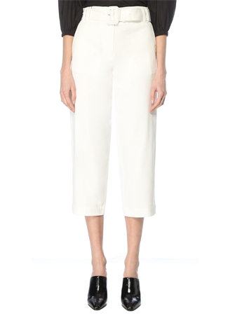 Proenza Schouler Kadın Beyaz Kemerli Bol Pantolon 2 US