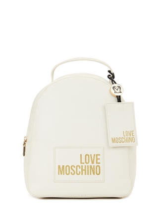 Love Moschino Kadın Beyaz Logolu Sırt Çantası Eu Love Moschino Kadın Beyaz Logolu Sırt Çantası Eu