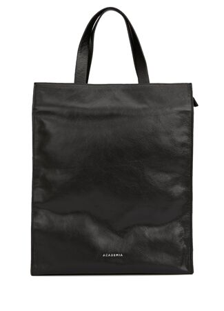 Academia Erkek Siyah Deri Alışveriş Çantası EU